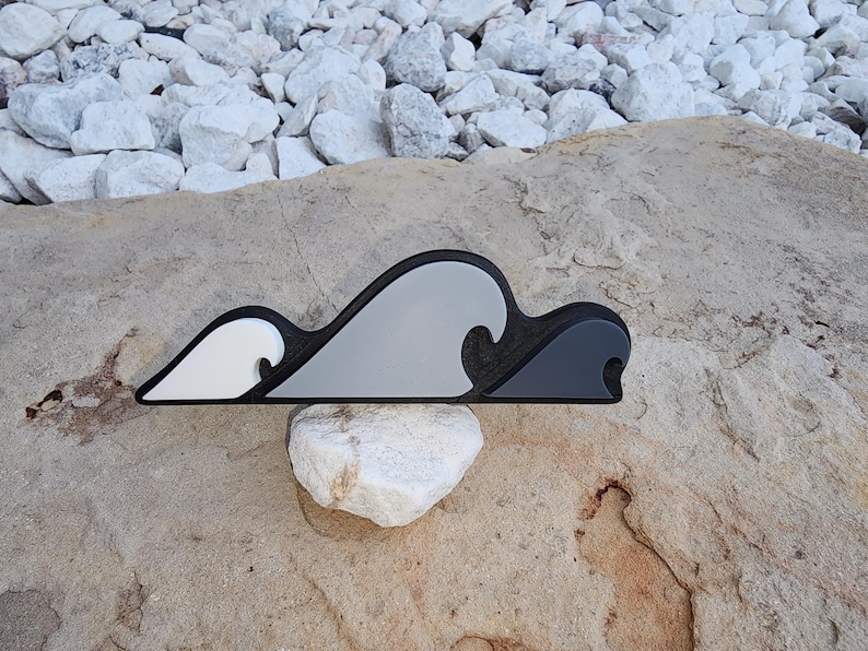 Epoxy Tri-color Waves Grille Badge Emblem Decoration for Toyota Tacoma ...