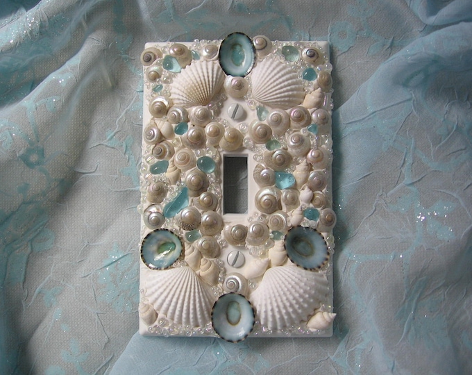 Seaglass and Seashell Light Switch Plate Cover Single | Etsy