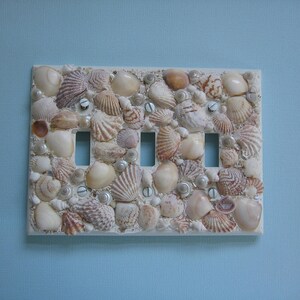 Seashell Light Switch Plate Cover - Triple Light Switchplate - Etsy
