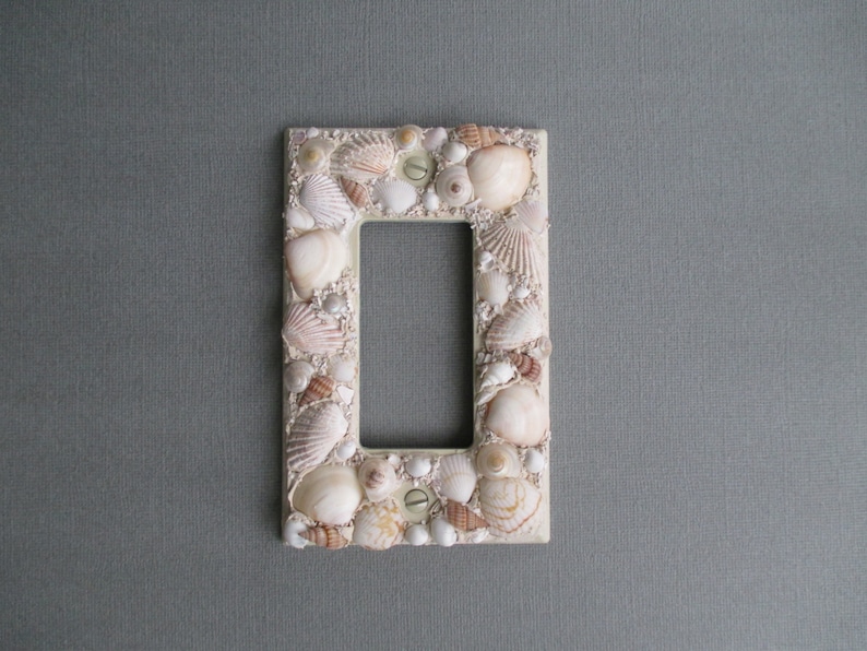Seashell Single Rocker Plate Cover - Tan Cover - Etsy
