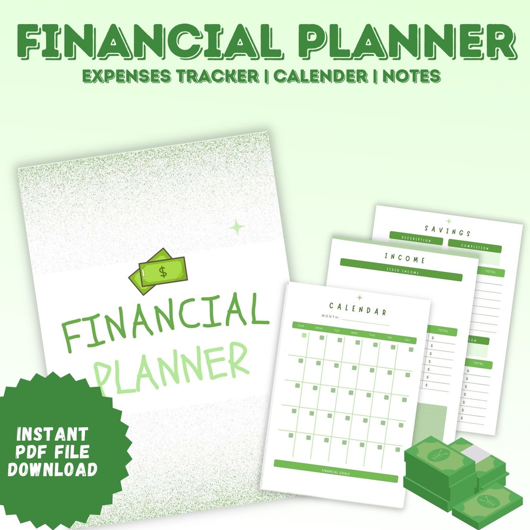 Simple Financial Planner | Digital Budget Tracker | Savings Plan ...