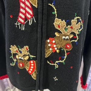 Vintage Tiara International Reindeer Cardigan - Etsy