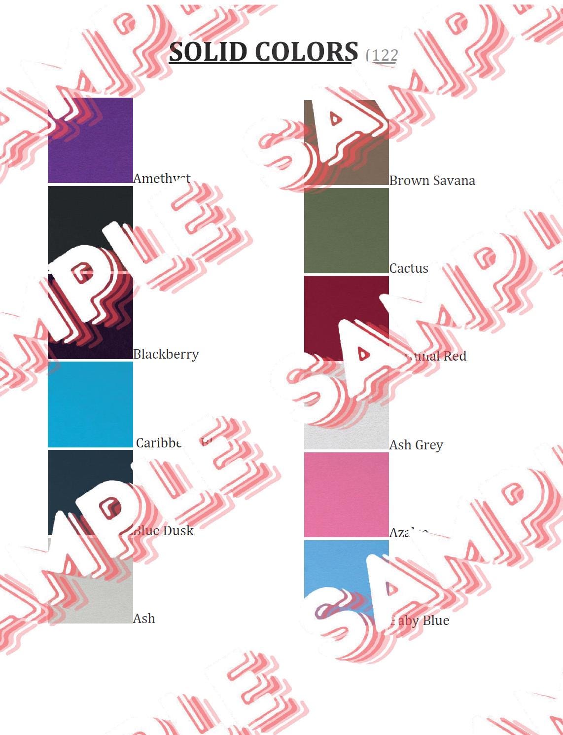 Gildan Color Charts - Etsy