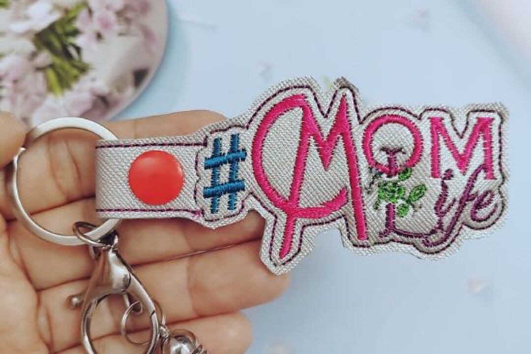 ITH, Mom Life, Keychain, Keyfob, Embroidery - Etsy