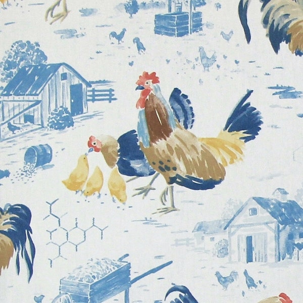 Rooster Toile - Etsy
