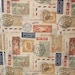 Postage Stamp Fabric Mail Travel Interior Home Decorating Material 1 ...