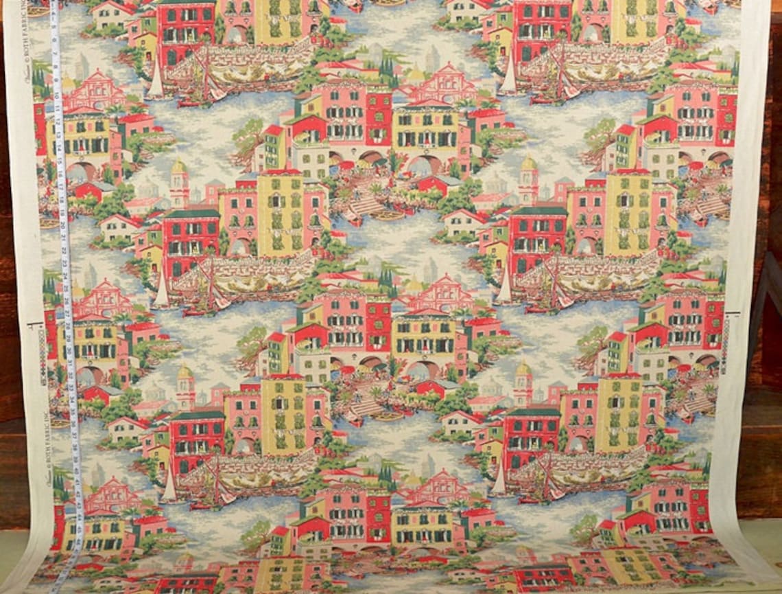 Venice Fabric Pink Toile Italy Italian Interior Home Decorating ...