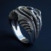Silver Alien Ring – Unique Gothic Space Jewelry – Sci-fi Ring for Men ...
