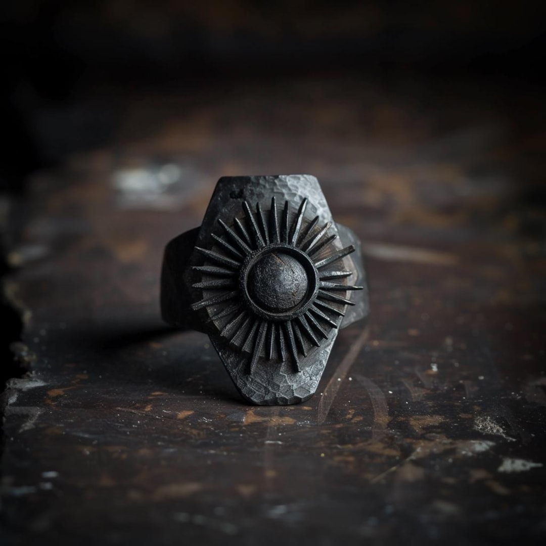 Black Sun Ring – Dark Gothic Celestial Ring – Alternative Jwellery ...