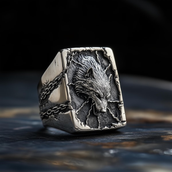 Wolf Ring - Etsy
