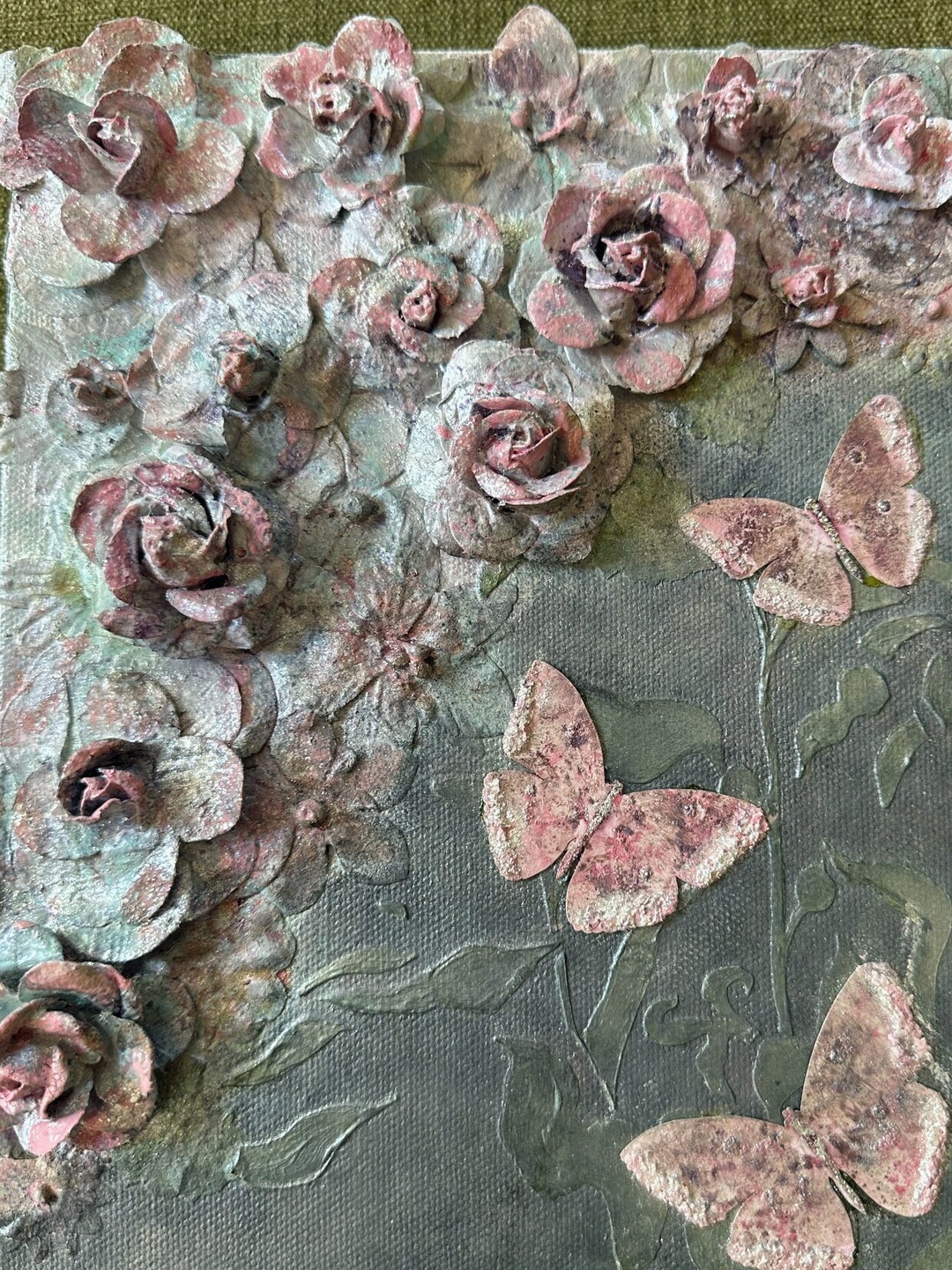 Denise Ward Creates - Mixed Media Floral & Butterfly Art - Etsy