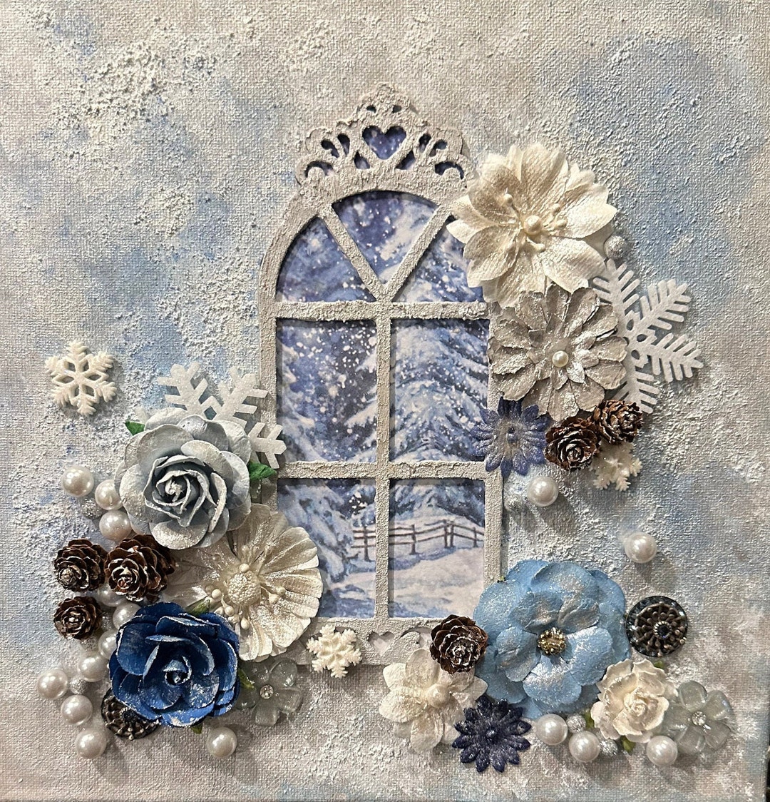 Denise Ward Creates - Window to the First Snowfall - Winter Art ...