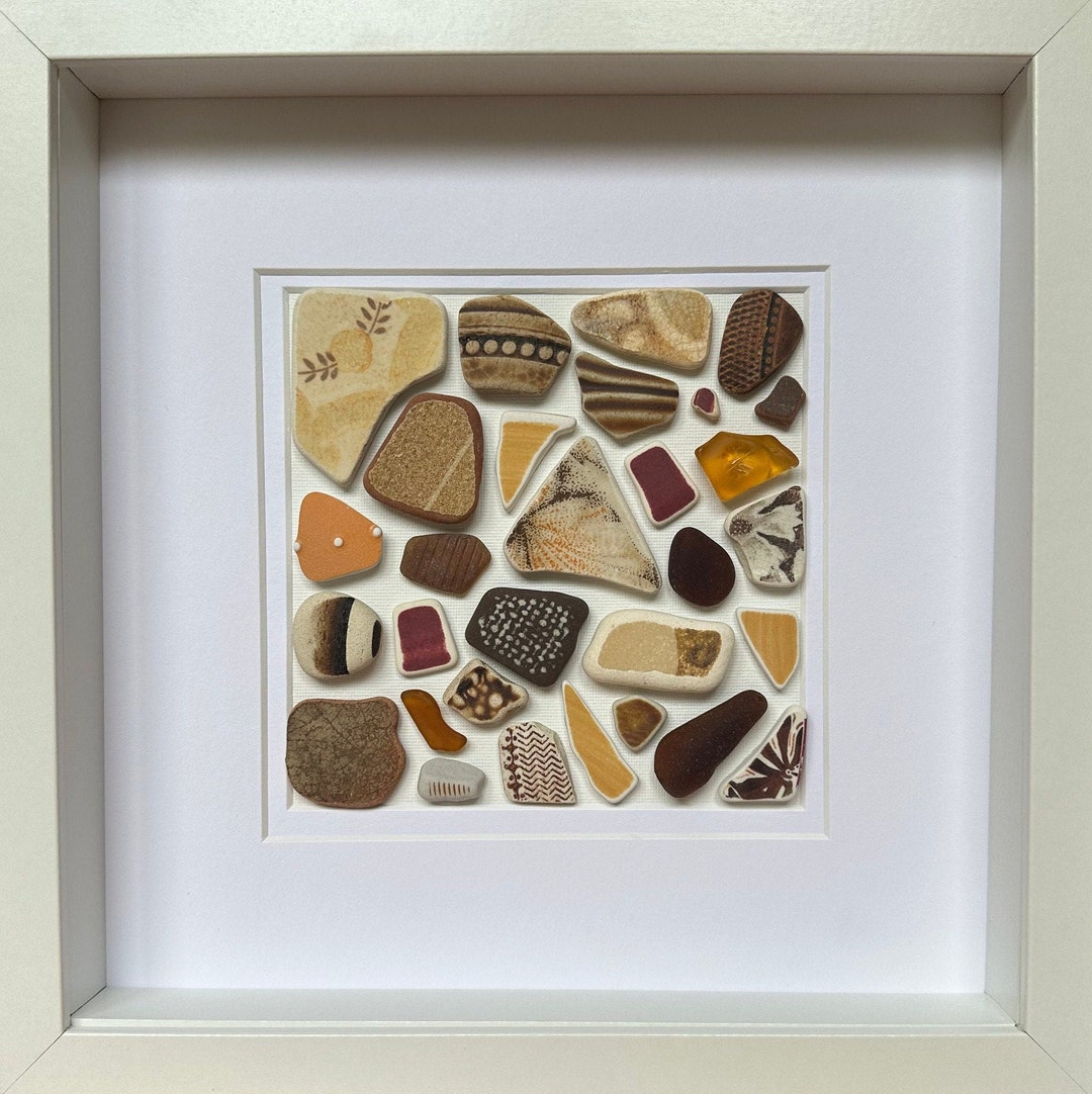 Denise Ward Creates Shooting Star Sea/ocean Shard Pottery Shadow Box ...