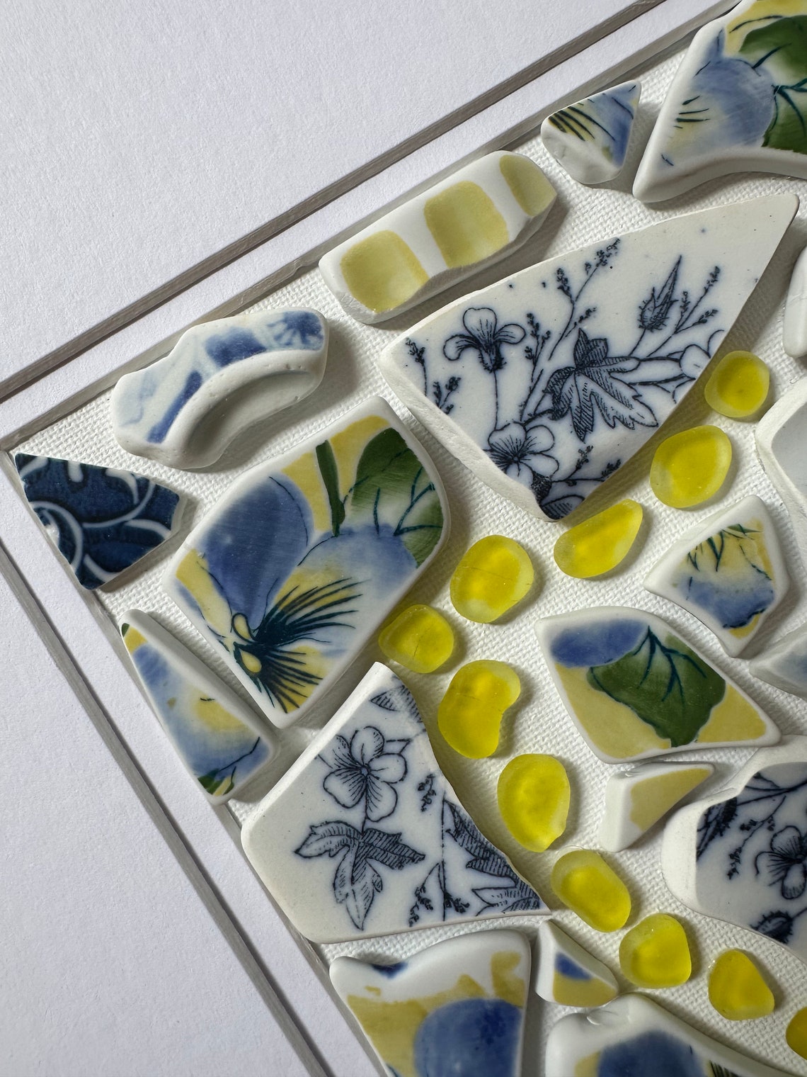Denise Ward Designs - SPRING BLOSSOMS - Real Sea Glass Shadow Box, Real ...