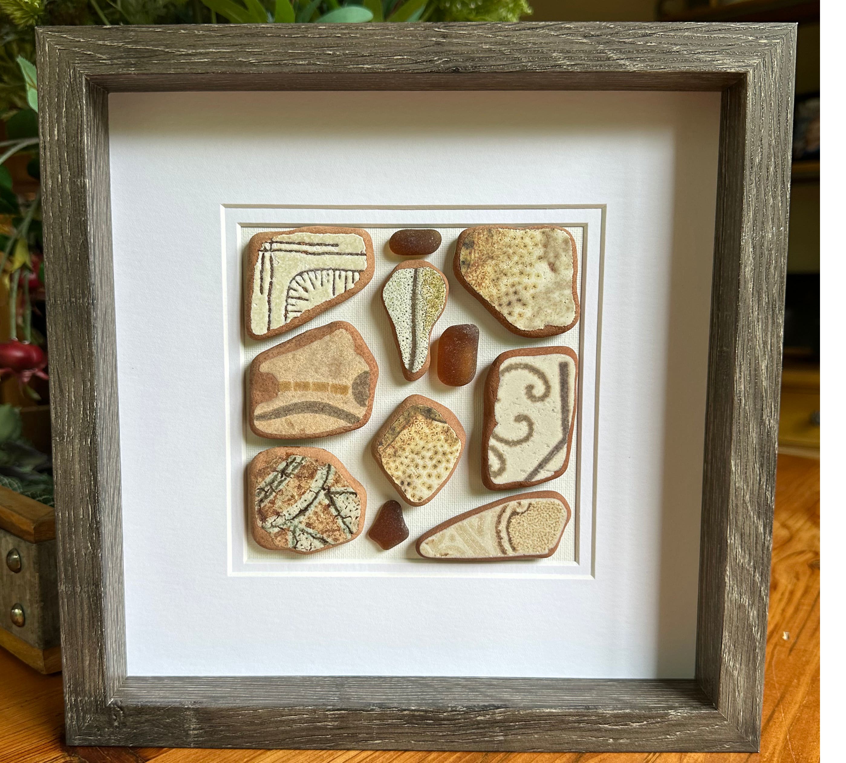 Denise Ward Creates - Sea/ocean Shadow Boxes, Genuine Sea Pottery ...