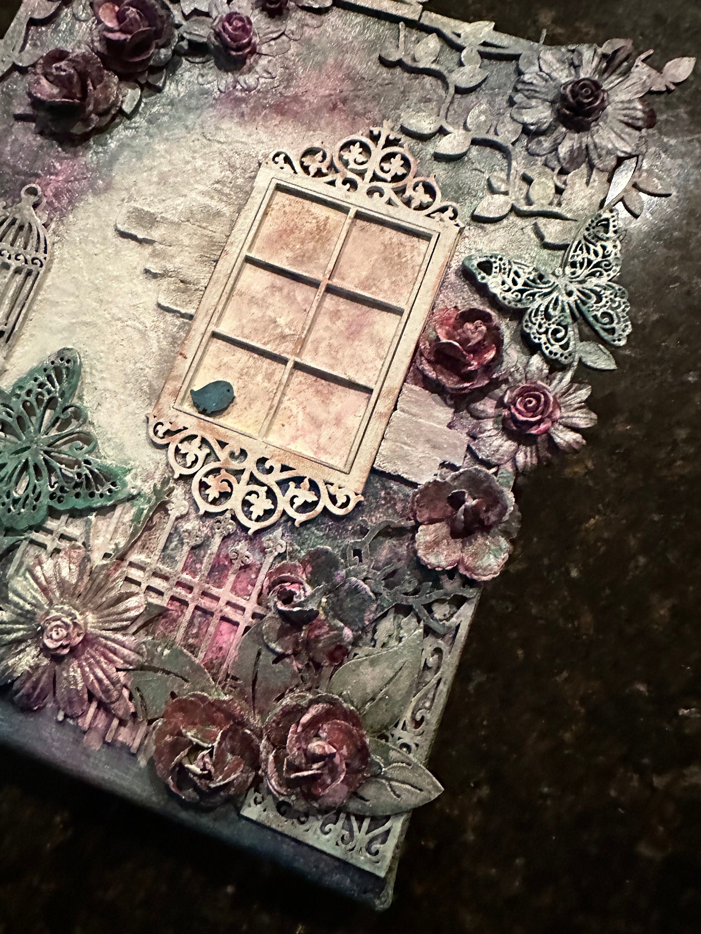 Denise Ward Creates - Garden Window - Floral Art, Butterfly Art, Bird ...