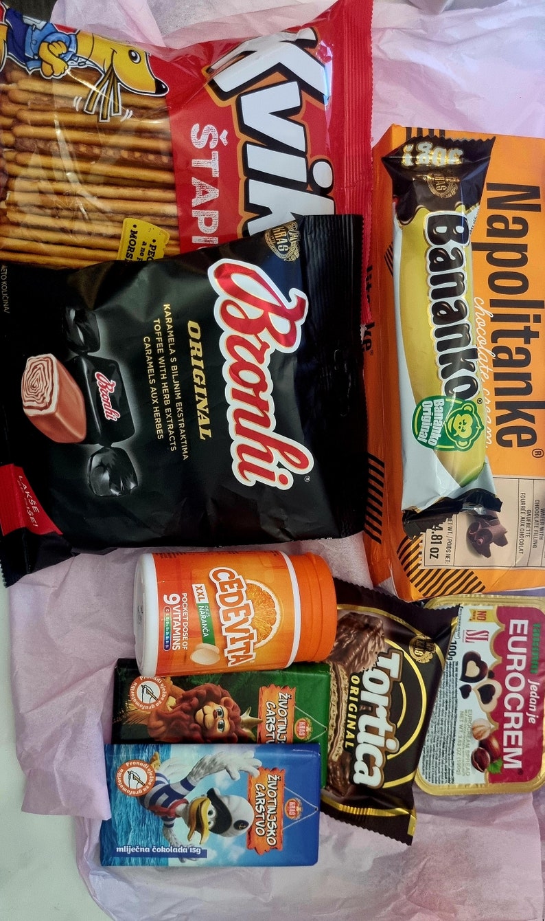 Croatian/ Bosnian/ Serbian Balkan Treat Box/ Bronhi Bonbon/ Bananko ...