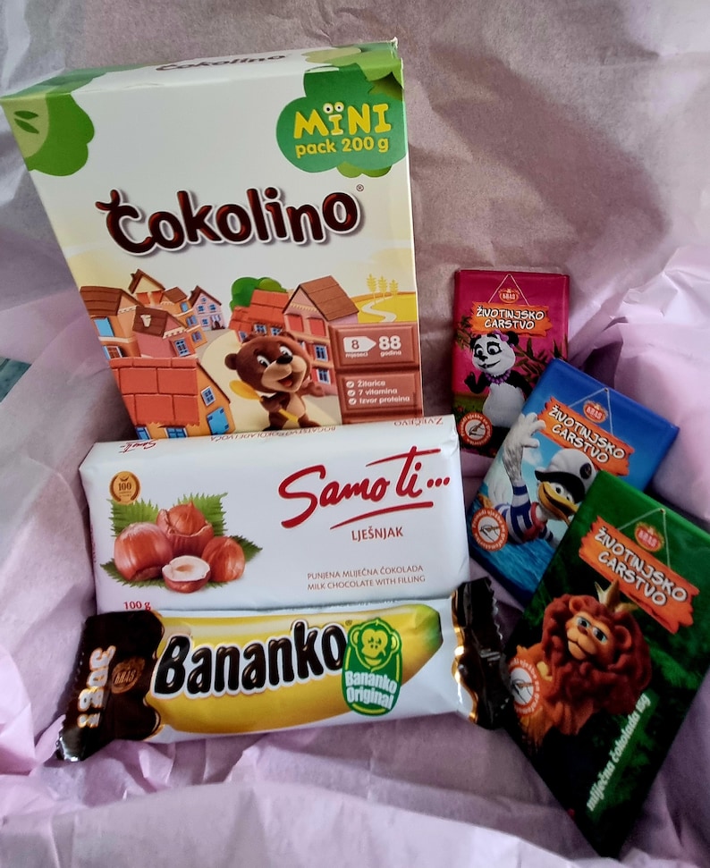 Chocolate Balkans Treat Food Box From Croatia/ Bosnia/ Serbia/ Čokolino ...