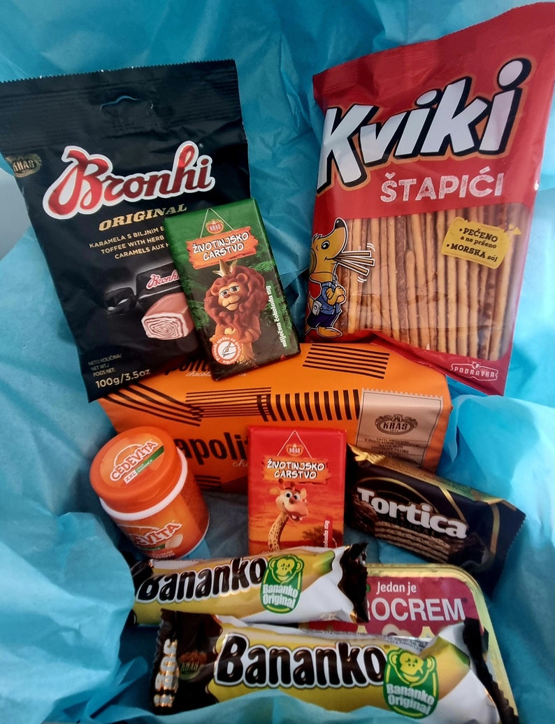 Croatian/ Bosnian/ Serbian Balkan Treat Box/ Bronhi Bonbon/ Bananko ...