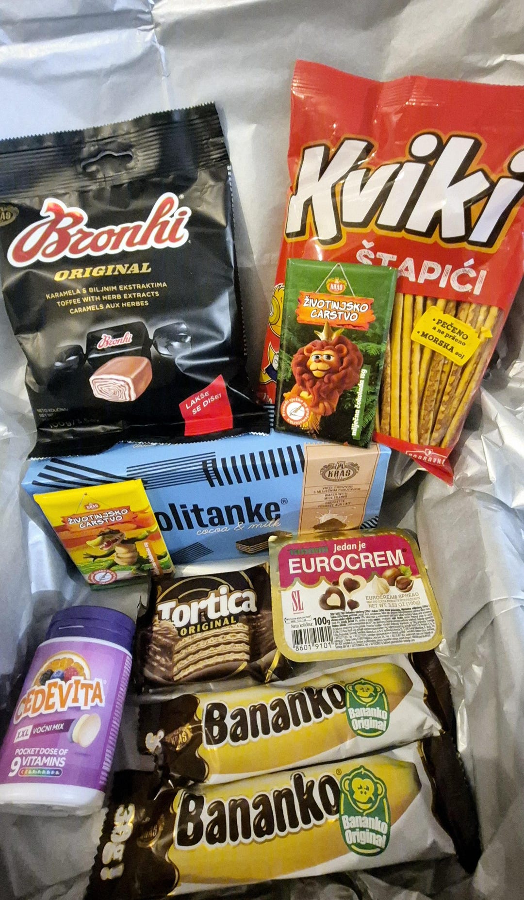 Croatian/ Bosnian/ Serbian Balkan Treat Box/ Bronhi Bonbon/ Bananko ...