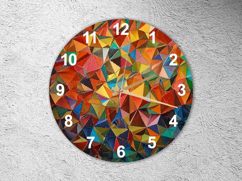 Tempered Glass Wall Clock: Modern Marble Gold Accent Decor - Etsy