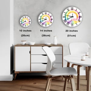 Rainbow Wall Clock, Baby Shower Gift, Nursery Clock, Colorful Wall Art ...