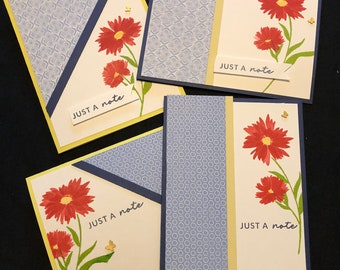 Note Cards. Blank Set of 4 - Etsy