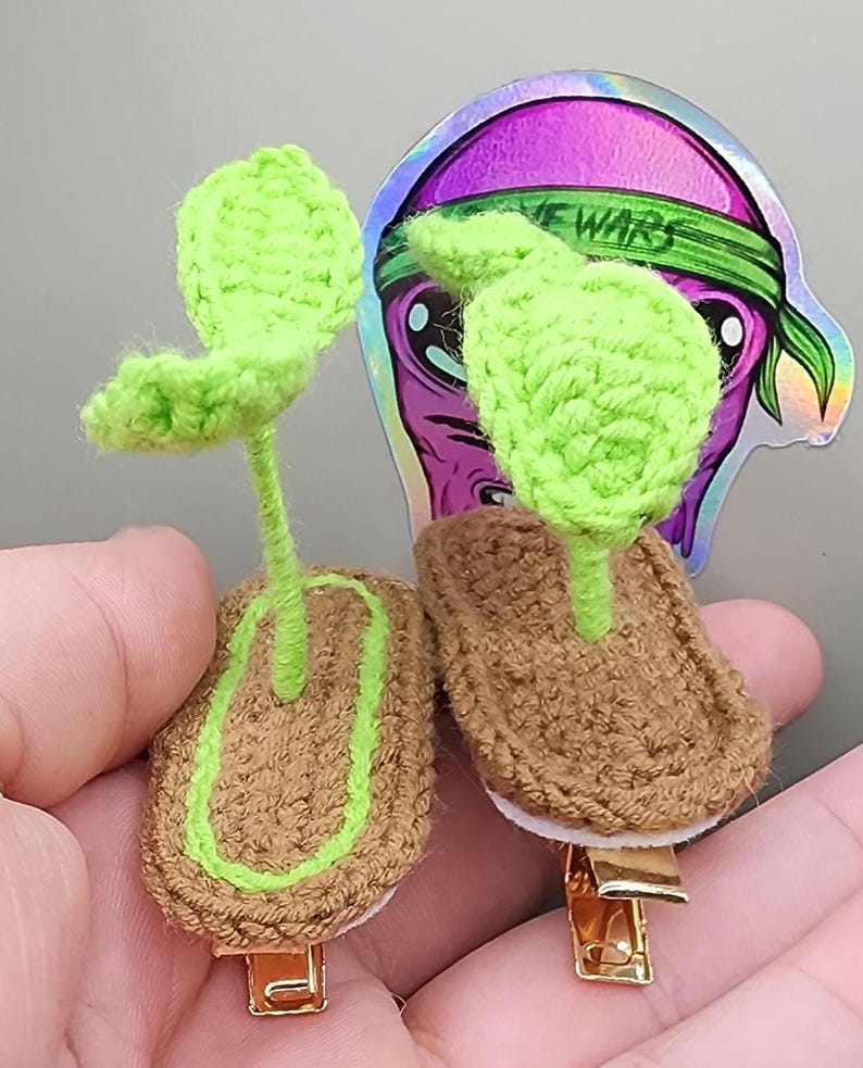 Handmade Crochet Sprouts Festival Hat & Hair Clip - Etsy