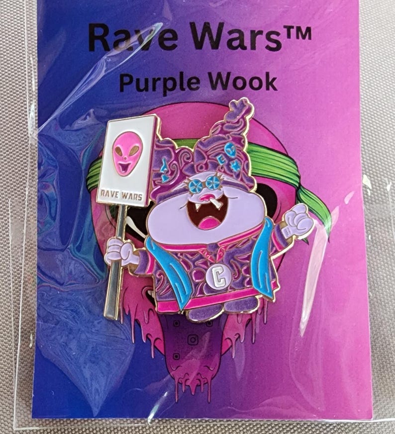 Chowder Cartoon EDM Premium Rave Hat Pin purple Wook - Etsy