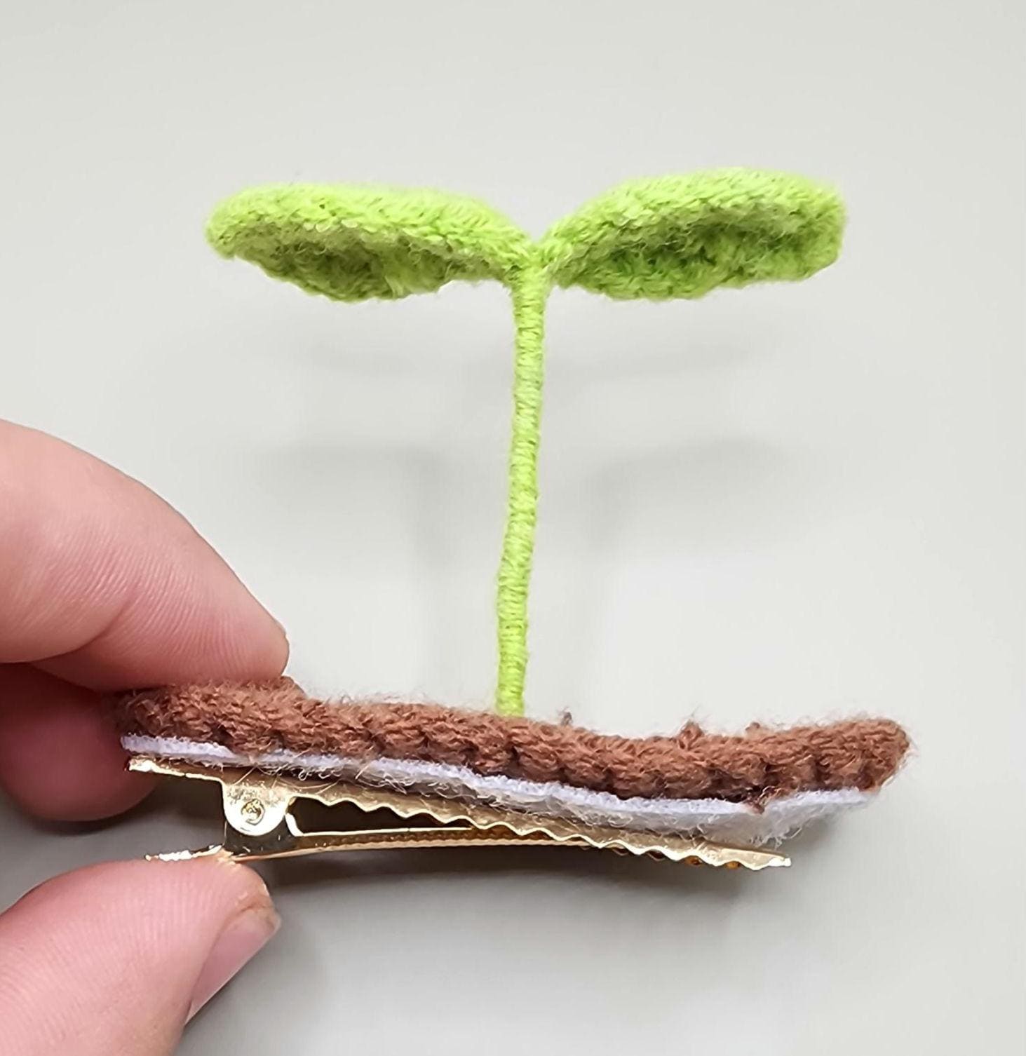 Handmade Crochet Sprouts Festival Hat & Hair Clip - Etsy