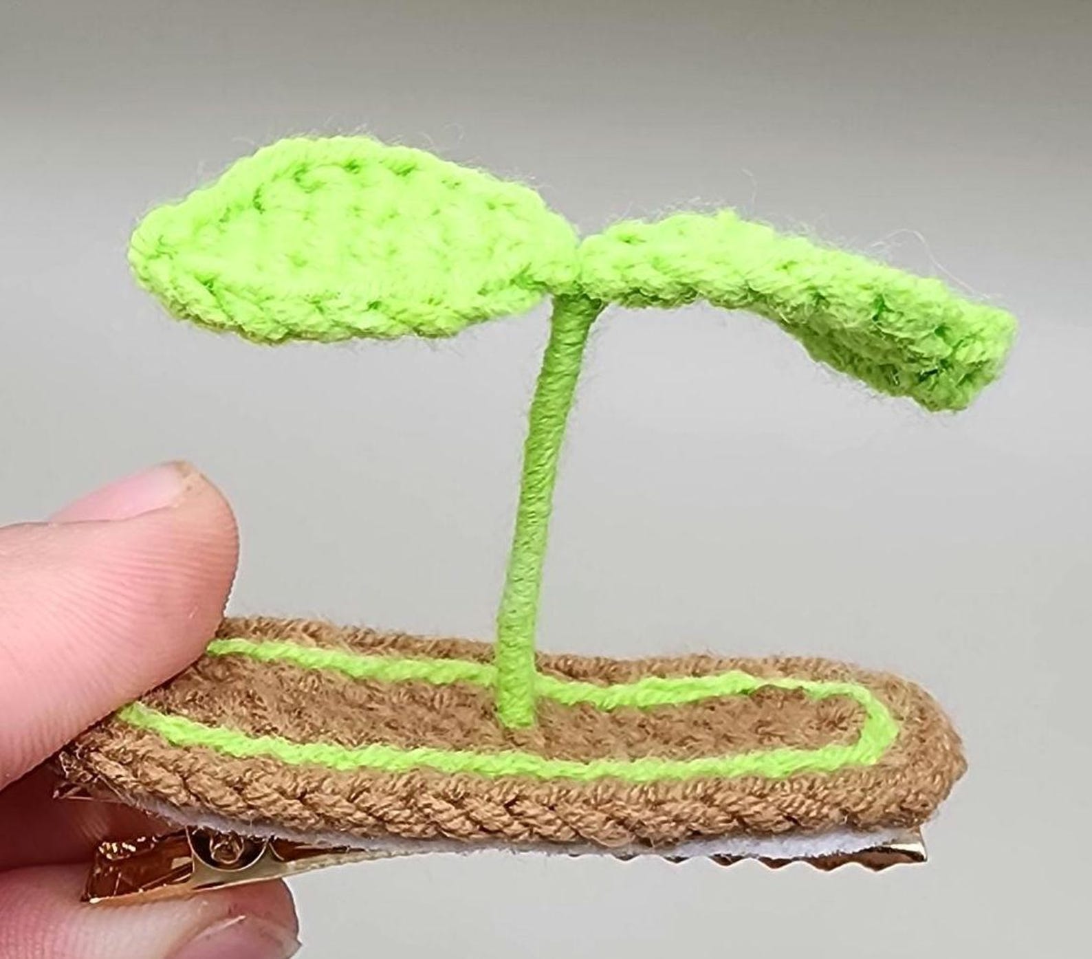 Handmade Crochet Sprouts Festival Hat & Hair Clip - Etsy