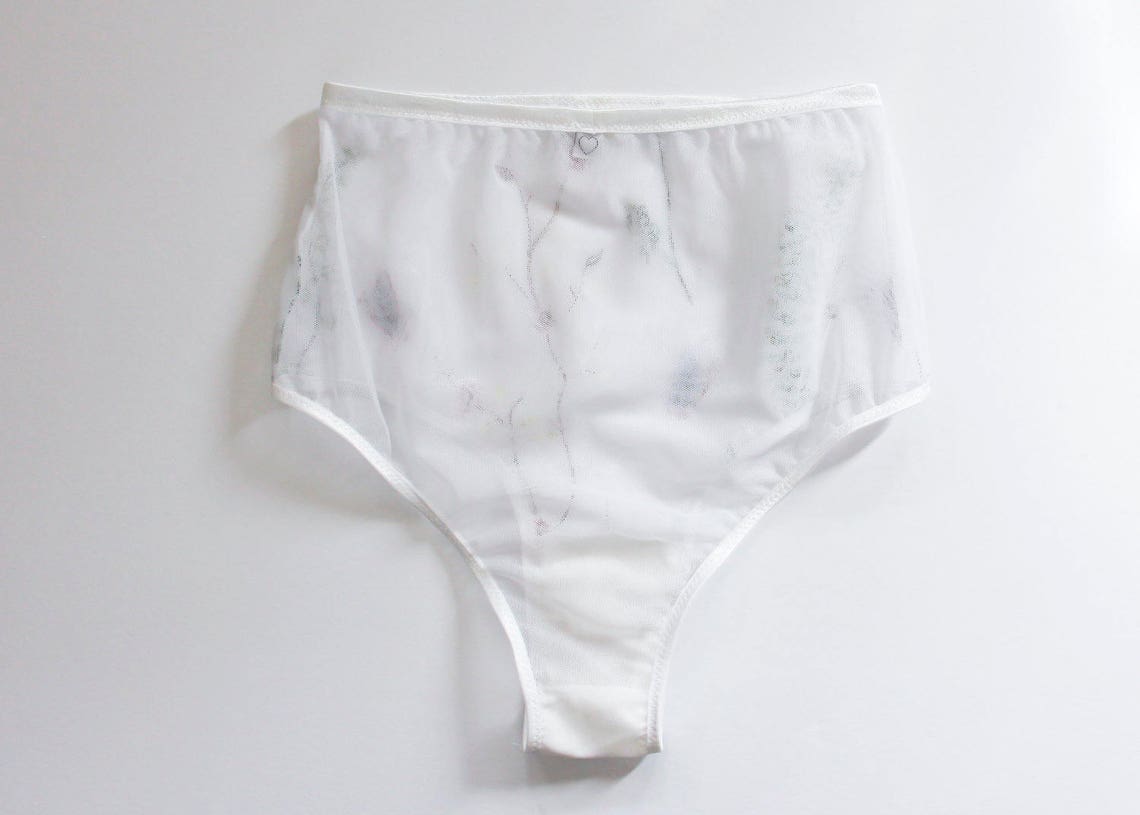 Embroidered Floral Lingerie Set Triangle Bra White Bralette - Etsy