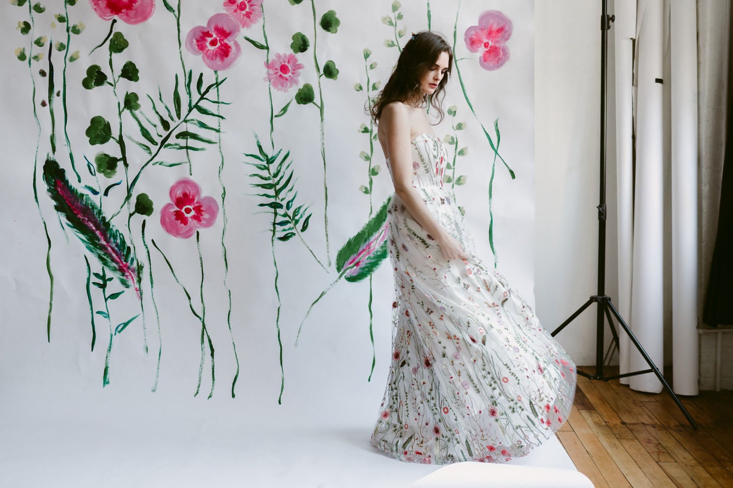 Embroidered Gown Floral Wedding Dress Embroidered Prom - Etsy Canada