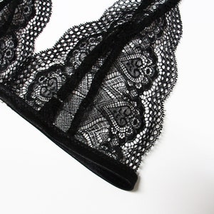 Lace Bralette, Queen of Hearts, Simple Lace Bralette, Triangle Bralette ...