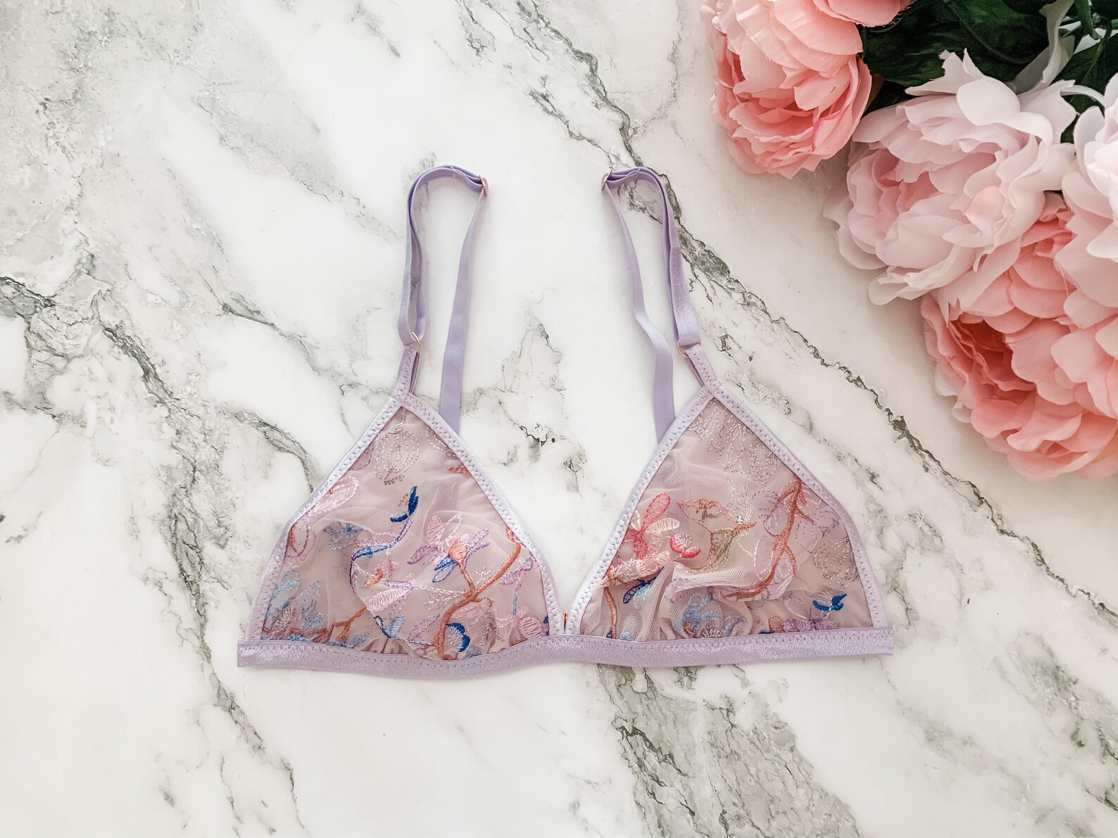 Embroidered Floral Lingerie Set Boudoir Lingerie Floral - Etsy