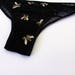 Embroidered Bee Lingerie Set Triangle Bra Bees Black - Etsy