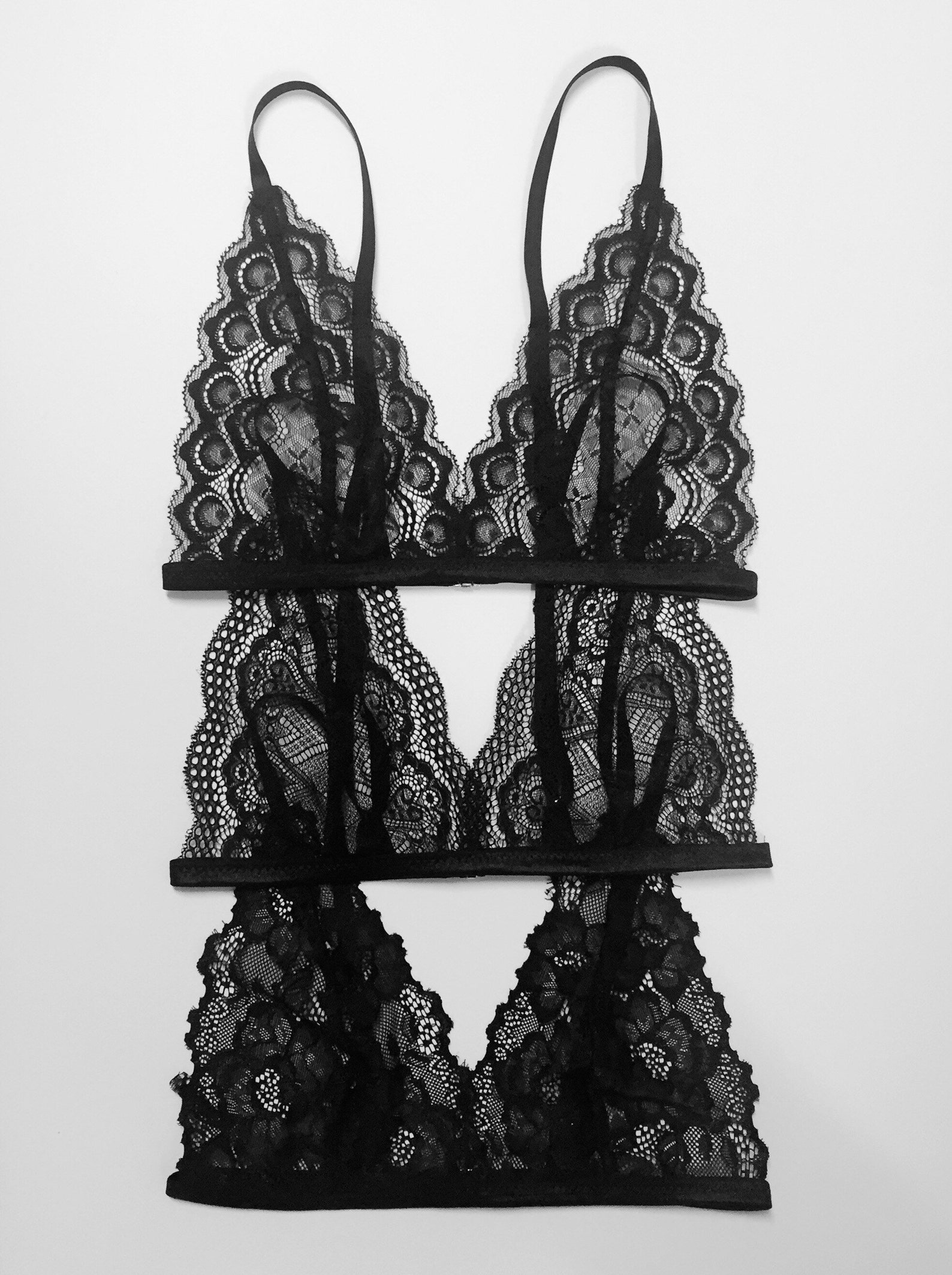 Lace Bralette, Queen of Hearts, Simple Lace Bralette, Triangle Bralette ...