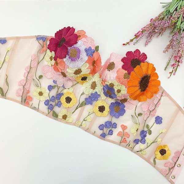 Embroidered Corset - Etsy