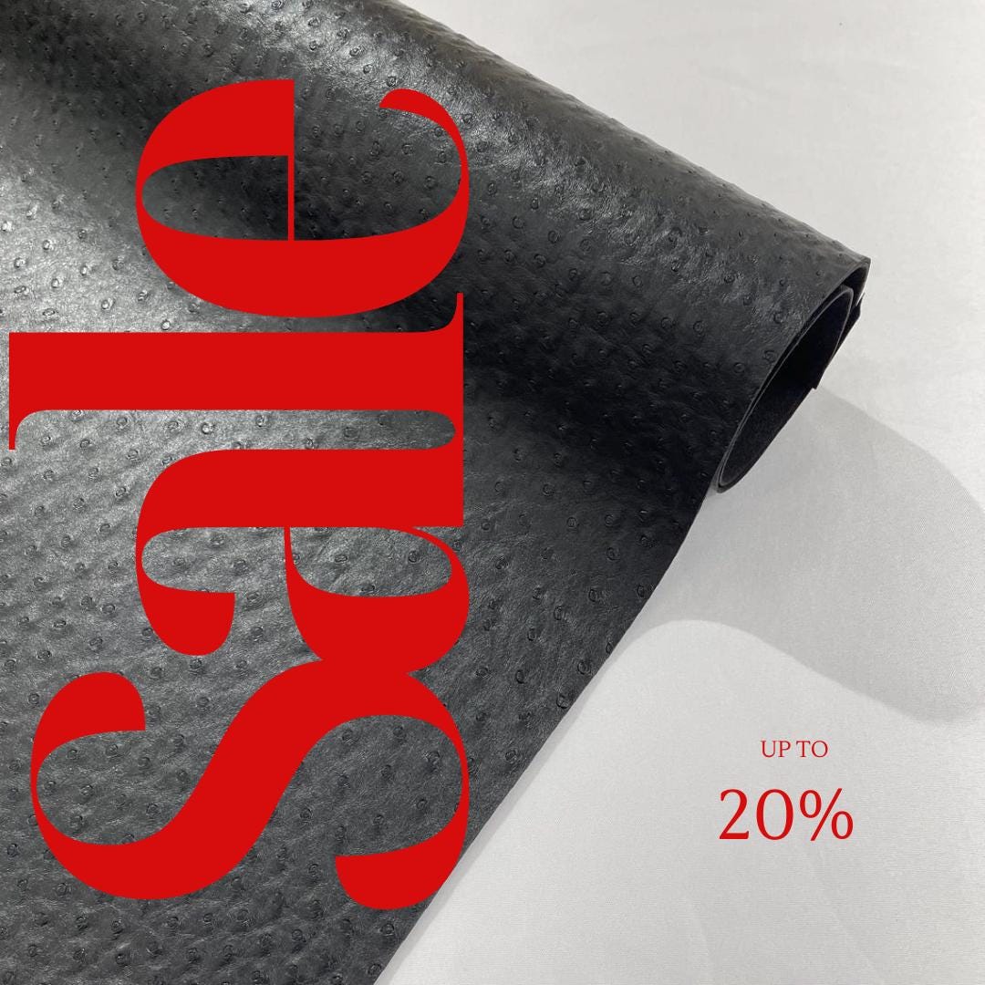Ostrich Fake Leather Upholstery- BLACK - 3-D Ostrich Skin Texture Faux ...