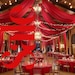 RED - 5' X 40 Ft Ceiling Drapes for Wedding Parties, Wrinkle Free ...
