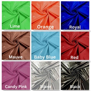 SPANDEX - Shiny Vinyl Fabric (latex Stretch) - Sold by the Yard. Choose ...