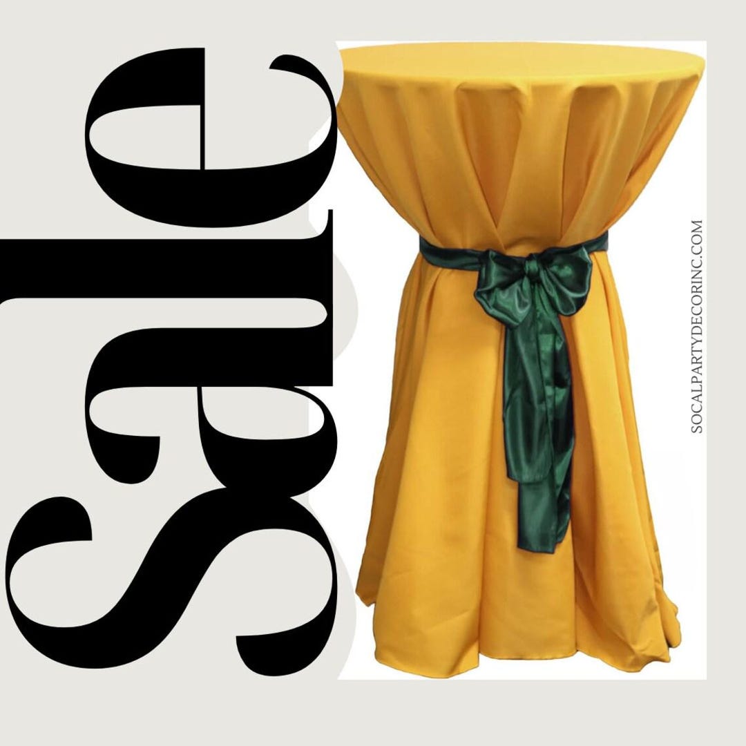 Cocktail Table Cover - Bar Height Table: 30" to 36" Round Diameter ...