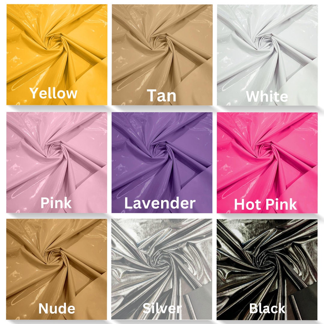 SPANDEX - Shiny Vinyl Fabric (latex Stretch) - Sold by the Yard. Choose ...