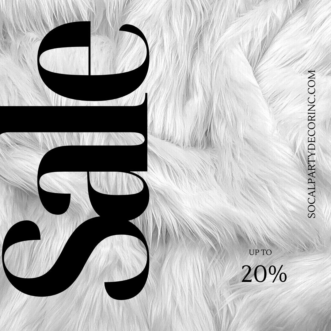 WHITE Shaggy Long Pile Faux Fur Fabric by the Yard Faux Fur High ...