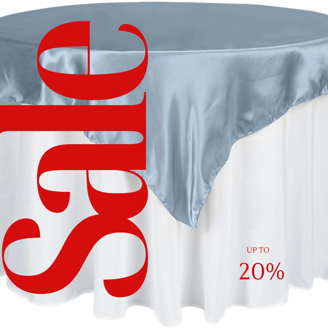 SATIN - LT BLUE - Square Tablecloth Overlay - Square Tablecloth, Square ...