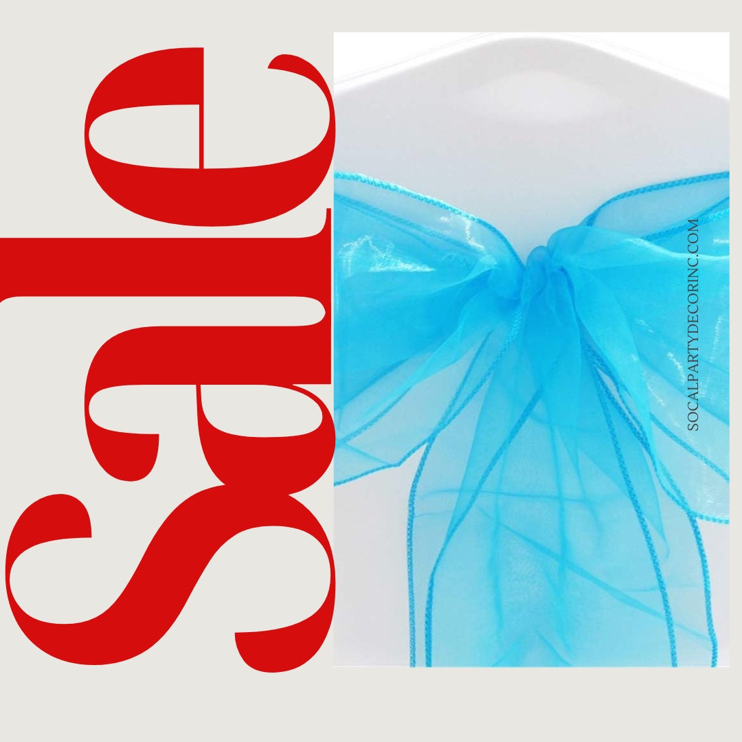 TURQUOISE - Chair Sashes Bows for Wedding Reception Event Banquets ...