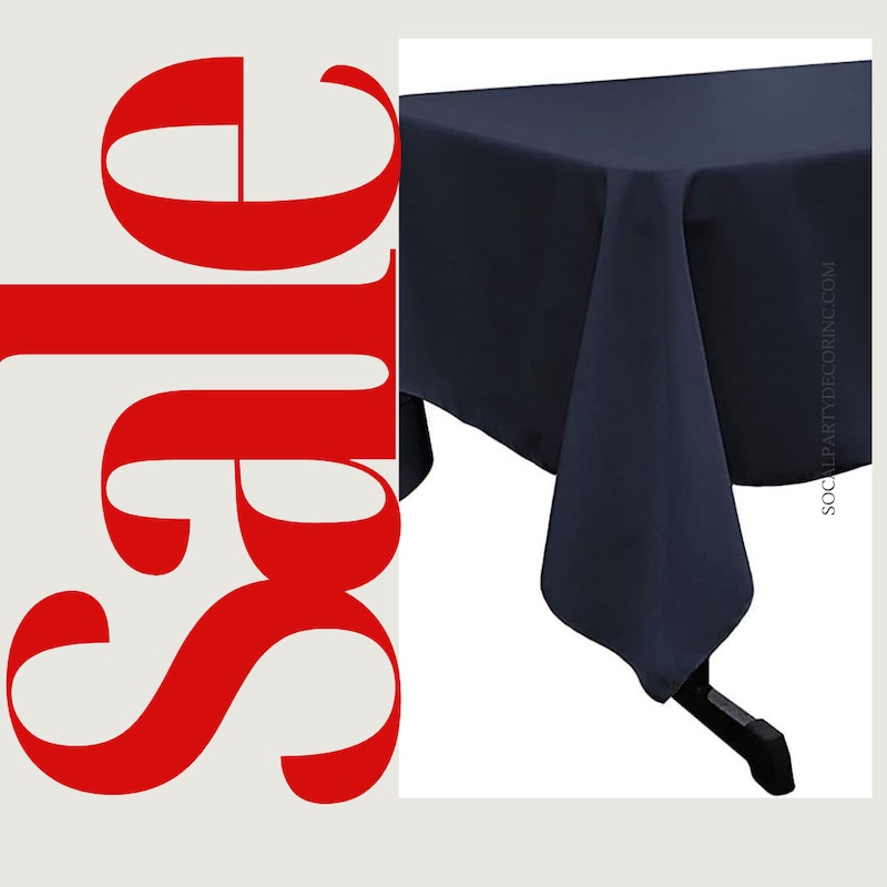 Navy Blue Tablecloth - Etsy