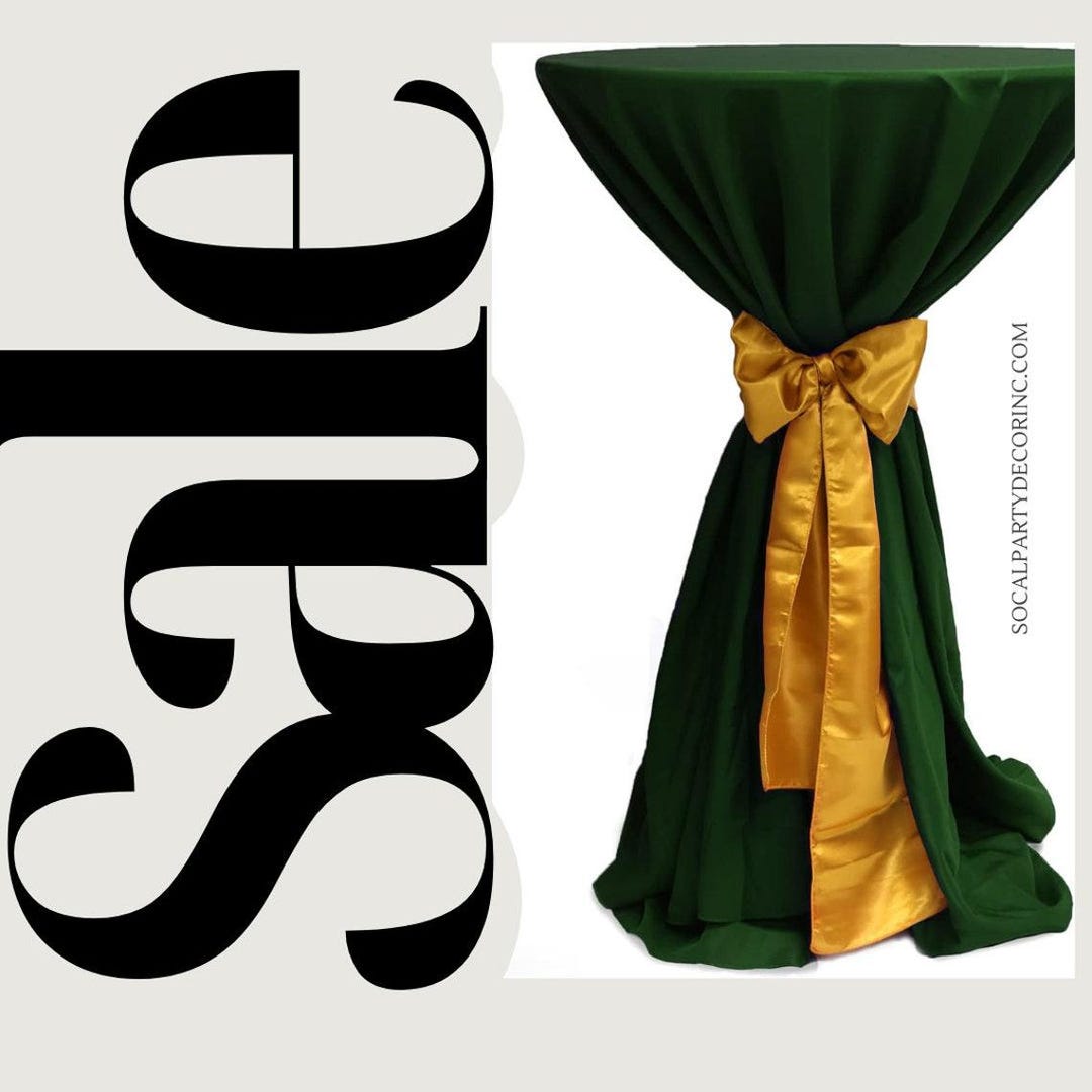 Cocktail Table Cover - Bar Height Table: 30" to 36" Round Diameter ...