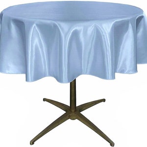 LT BLUE - Bridal Satin Table Overlay, for Small Coffee Table - Table ...
