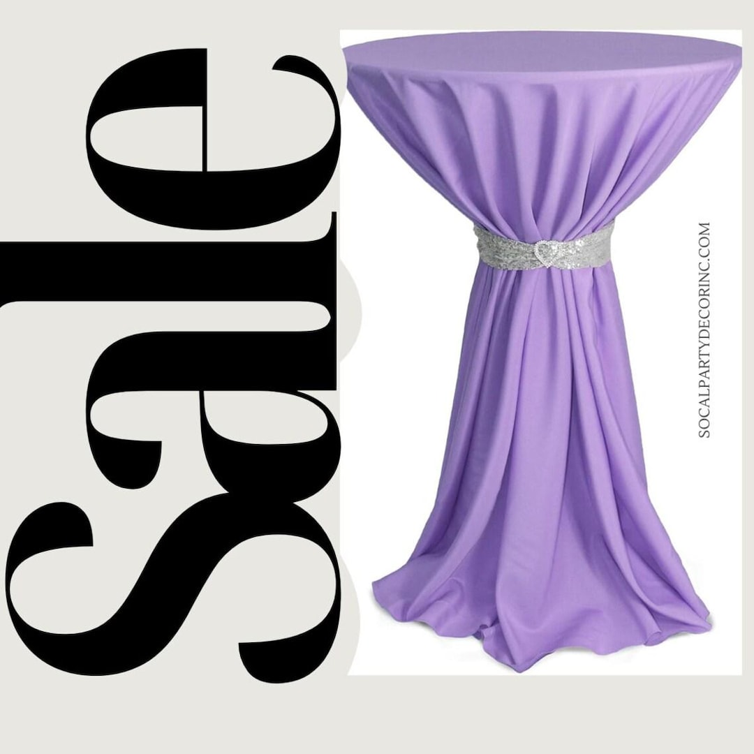 Cocktail Table Cover - Bar Height Table: 30" to 36" Round Diameter ...
